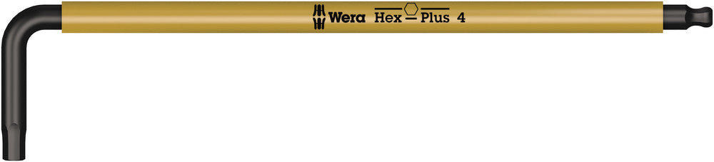 WERA 05022608001 950 SPKL HEX-PLUS SW 4.0 YELLOW LONG ARM HEX KEY * MU ...